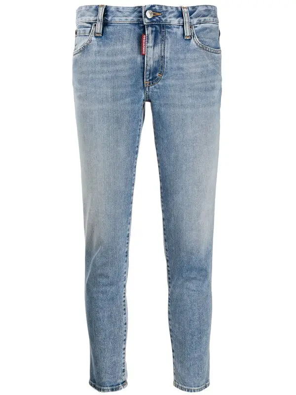 Dsquared2 Cropped Jeans With Logo Patch