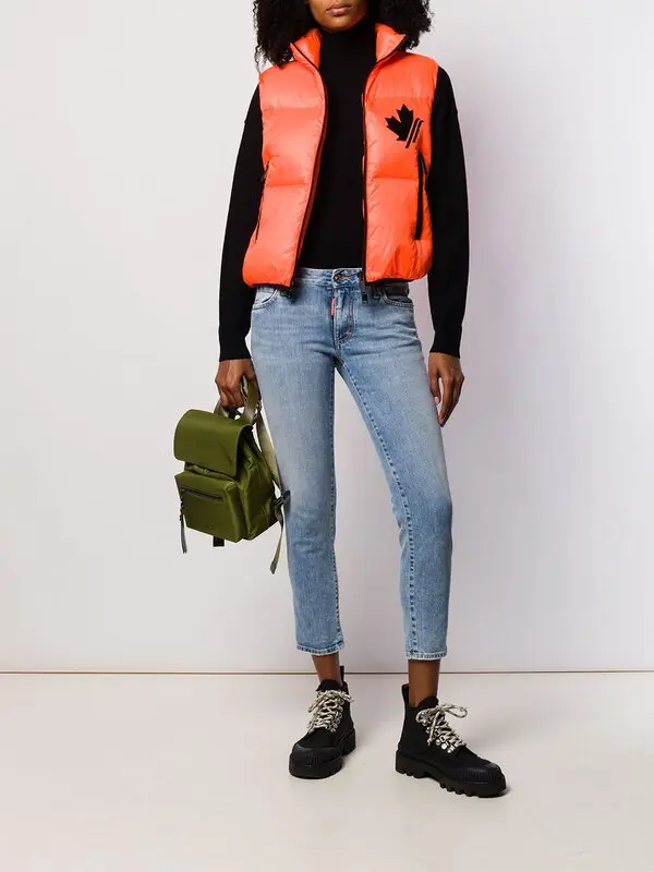 Dsquared2 Cropped Jeans With Logo Patch