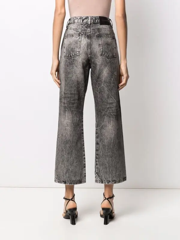 Philipp Plein Iconic Wide-leg Jeans - Grey
