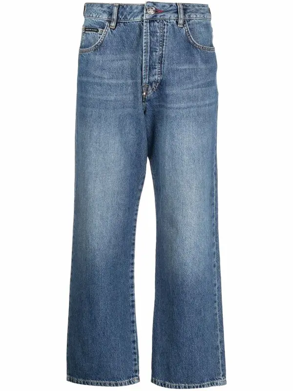 Philipp Plein Wide-leg Jeans - Blue