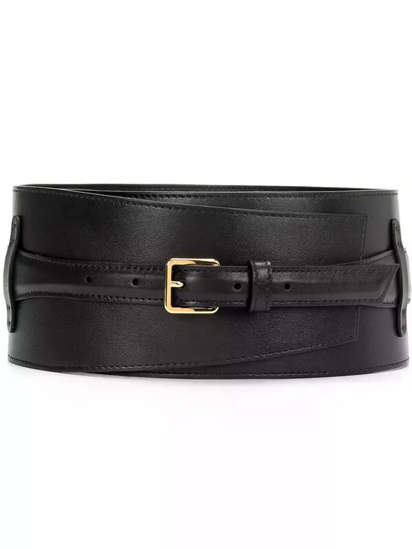 Altuzarra Wrap-Front Waist Belt - Black | Editorialist display picture 1