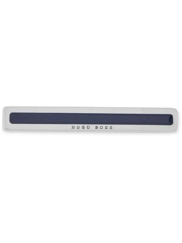 Hugo Boss Logo-engraved -tone And Enamel Tie Clip