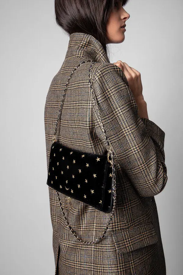 Zadig&Voltaire Rock Velvet Stars Bag