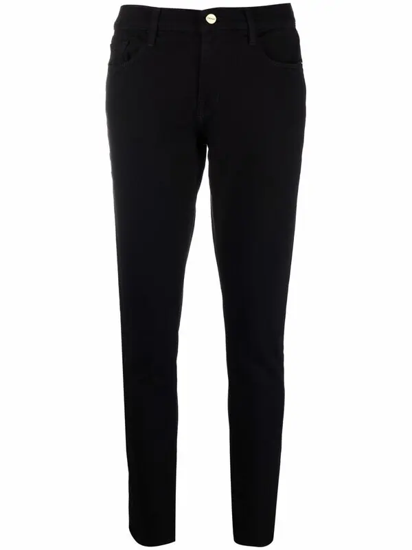 FRAME Le Garcon Mid-rise Skinny Jeans - Black