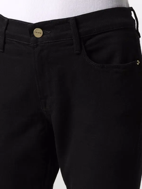 FRAME Le Garcon Mid-rise Skinny Jeans - Black