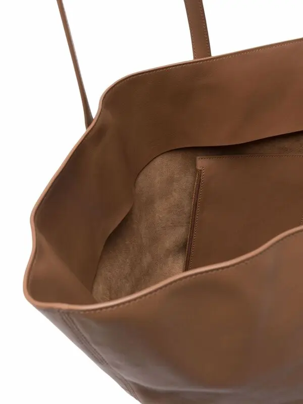 Khaite Osa Medium Leather Tote Bag - Brown | Editorialist