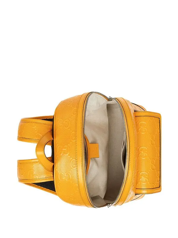 Gucci Gg Embossed Backpack - Yellow | Editorialist display picture 1