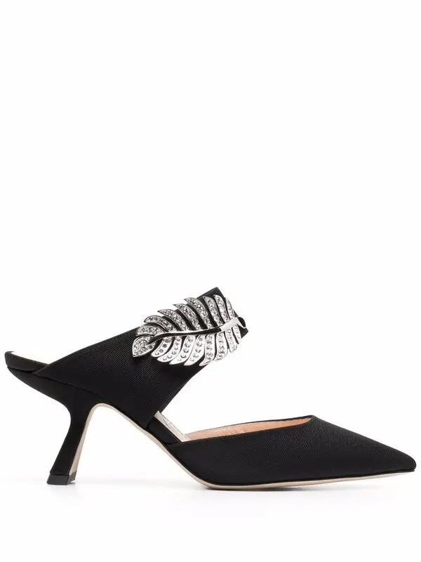 NICHOLAS KIRKWOOD Monstera 70mm Mules - Black