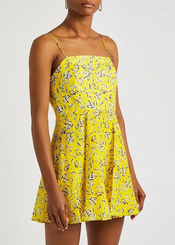 Alice + Olivia Glinda Floral-print Mini Dress