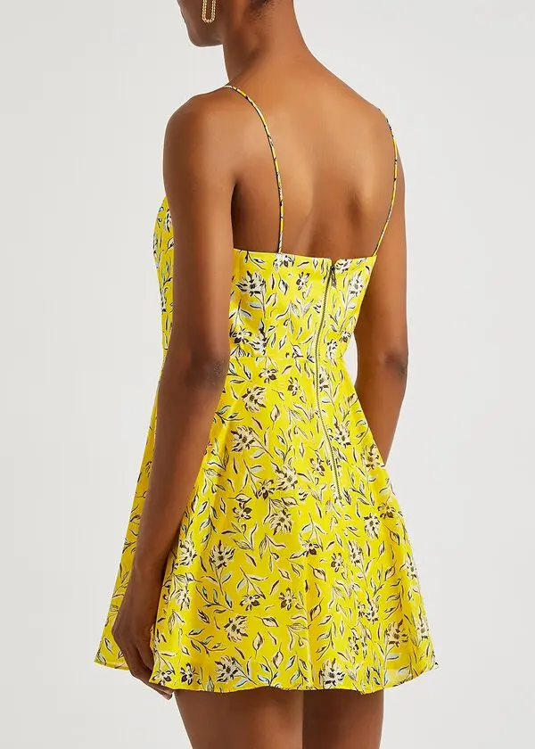 Alice + Olivia Glinda Floral-print Mini Dress