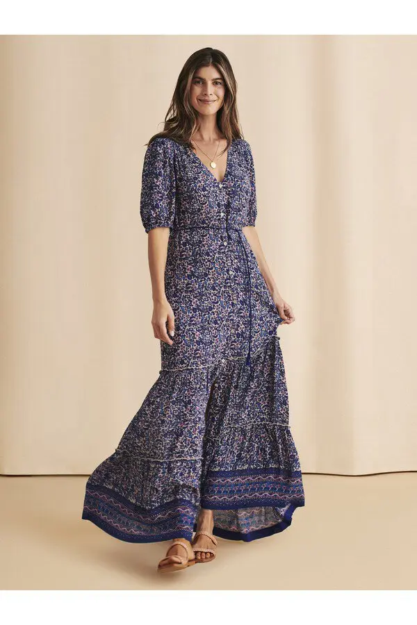 Faherty Brand Orinda Maxi Dress Monserrat Border In Floral - 28% Off |  Editorialist