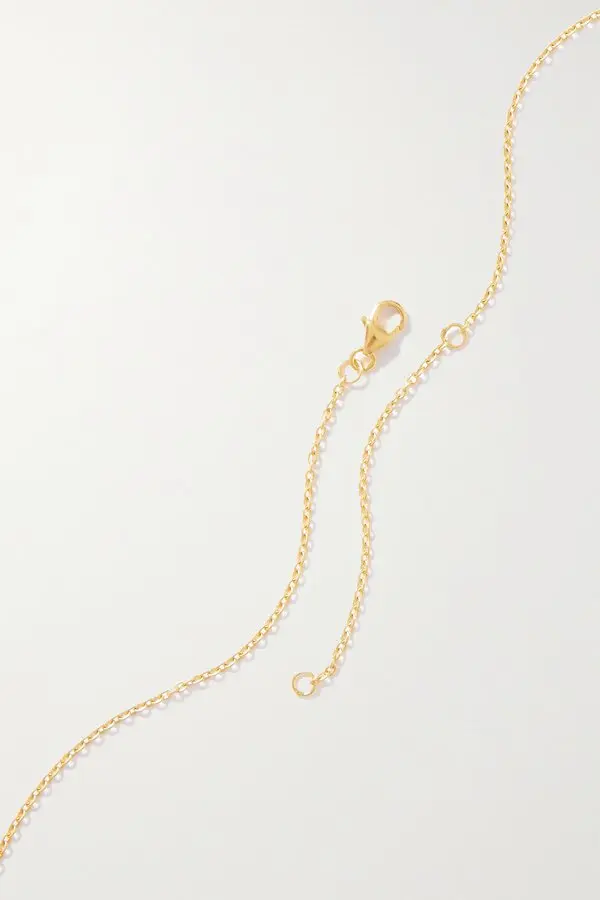 Pacharee Alphabet Gold-plated Emerald Necklace - Green