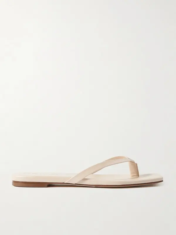 AeydĒ Renee Leather Flip Flops - Neutrals