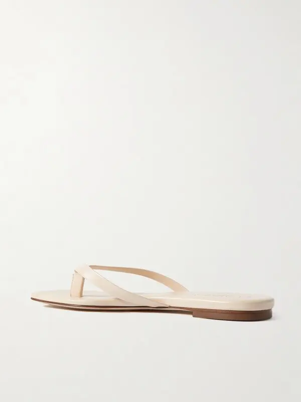 AeydĒ Renee Leather Flip Flops - Neutrals