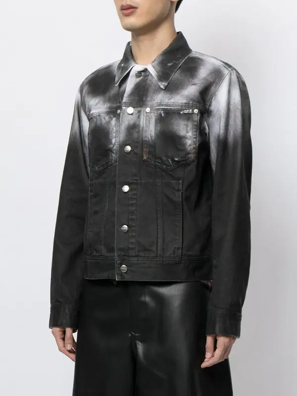 Namacheko Painted Cropped Denim Jacket In Black - 64% Off