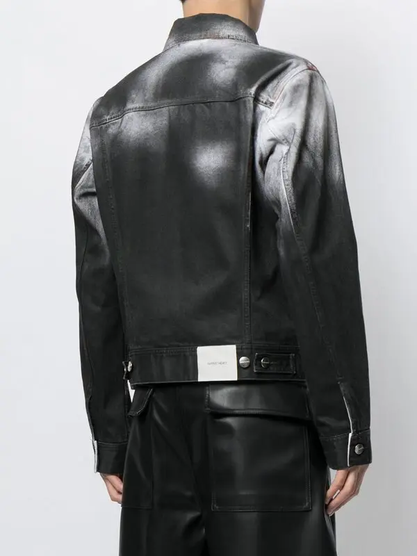 Namacheko Painted Cropped Denim Jacket In Black - 64% Off