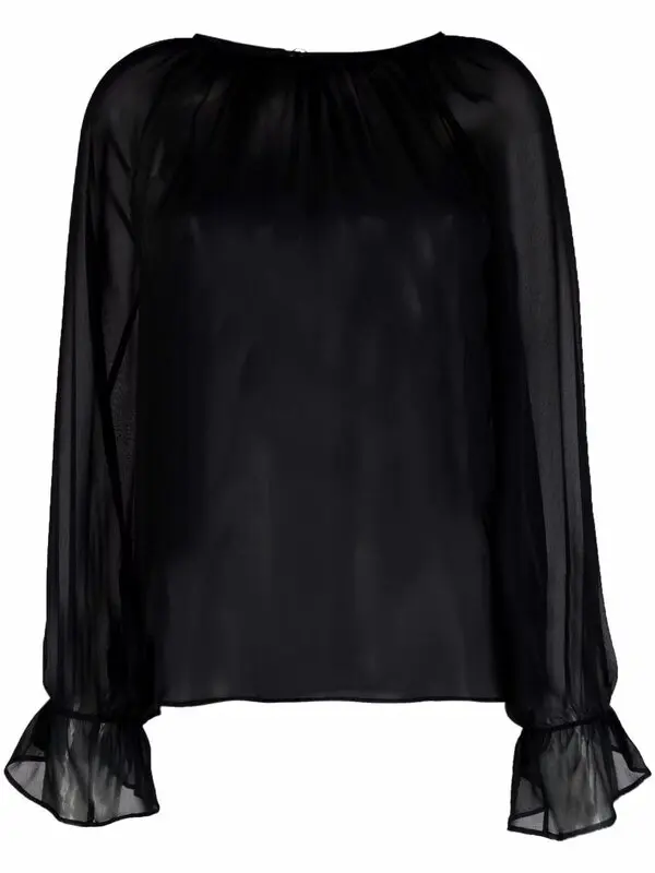 Philipp Plein Poet-sleeve Blouse - Black