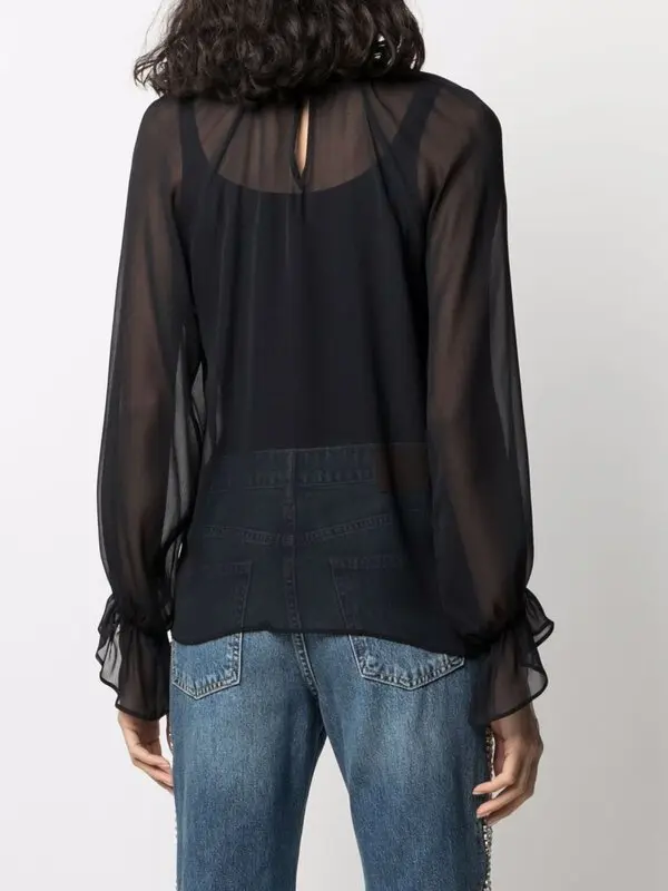 Philipp Plein Poet-sleeve Blouse