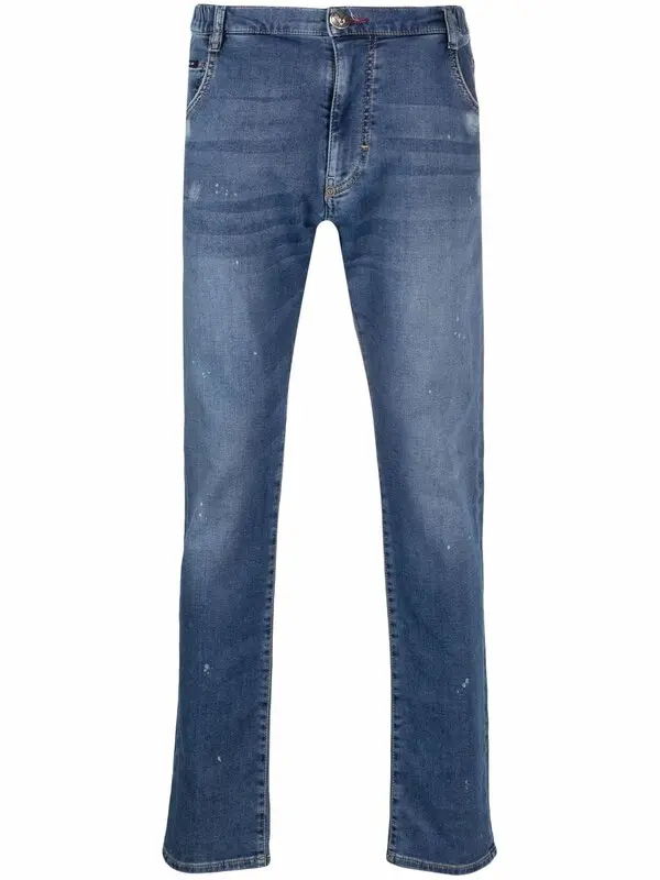 Philipp Plein Straight Leg Jogging Jeans - Blue