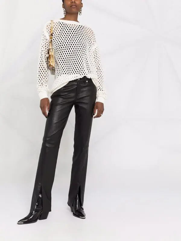 Philipp Plein Pointelle-knit Jumper - White