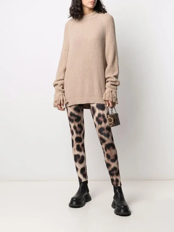 Philipp Plein Leopard-print Biker Leggings