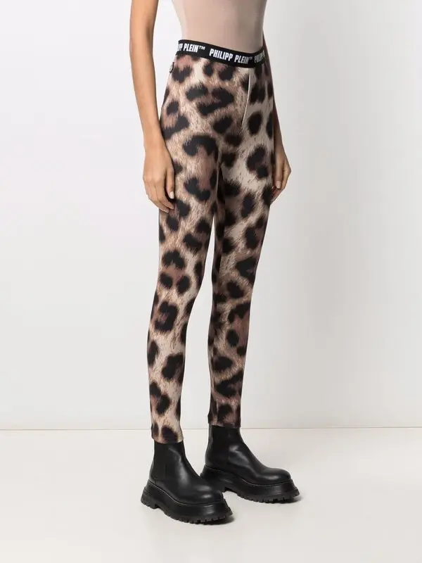 Philipp Plein Leopard-print Biker Leggings