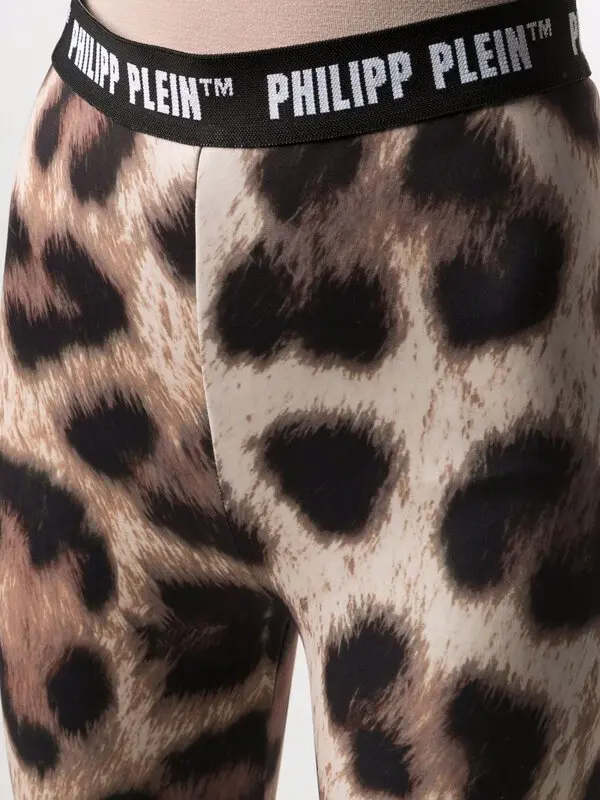 Philipp Plein Leopard-print Biker Leggings