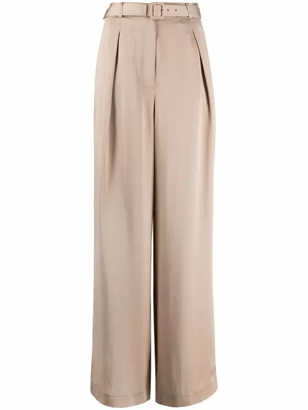 SELF-PORTRAIT Belted Wide-leg Trousers