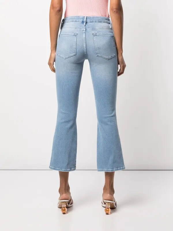 FRAME Mid-rise Cropped Straight Leg Jeans