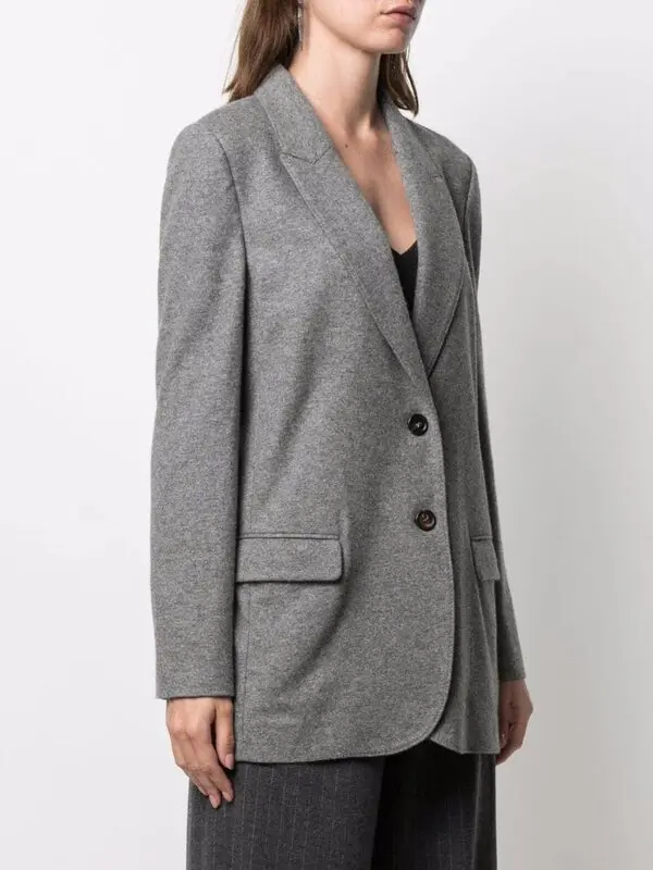 Brunello Cucinelli Cashmere Jersey Deconstructed Blazer With
