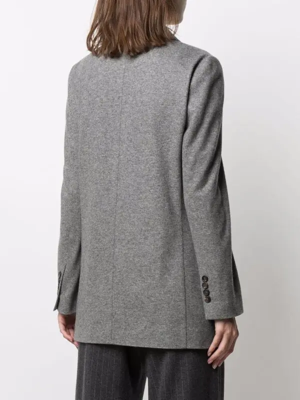 Brunello Cucinelli Single-breasted Cashmere Jacket - Grey