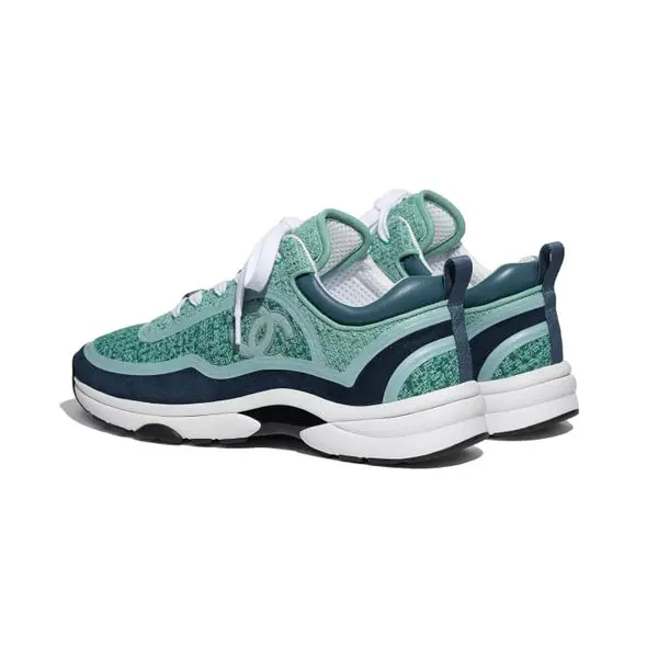 Chanel Green & Turquoise Sneakers