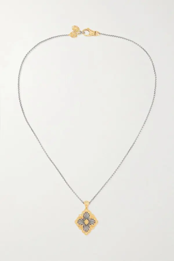 Buccellati Opera Tulle 18-karat Yellow And White Necklace