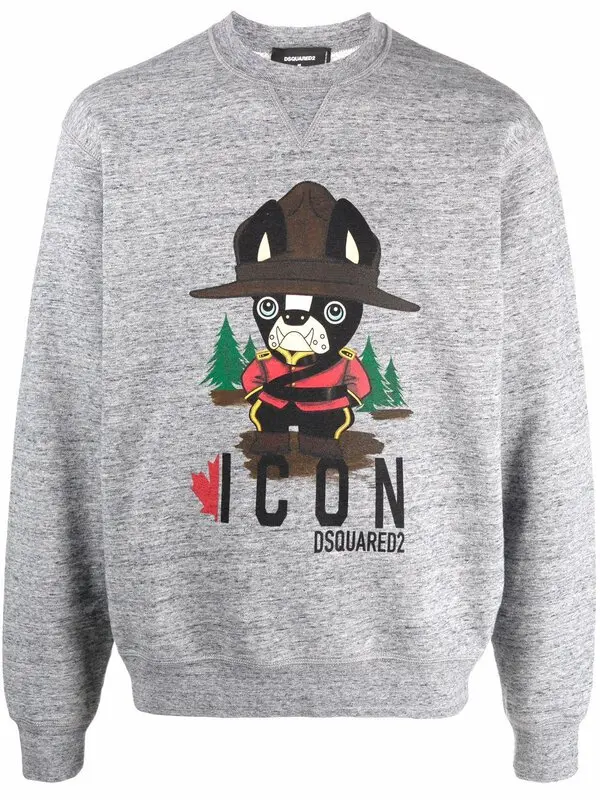 Dsquared2 Graphic Print Cotton Sweatshirt