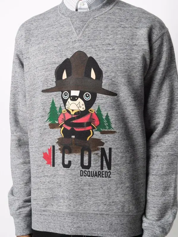 Dsquared2 Graphic Print Cotton Sweatshirt