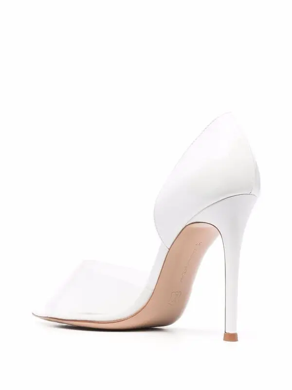GIANVITO ROSSI Bree 104mm Sheer-panel Pumps - Neutrals