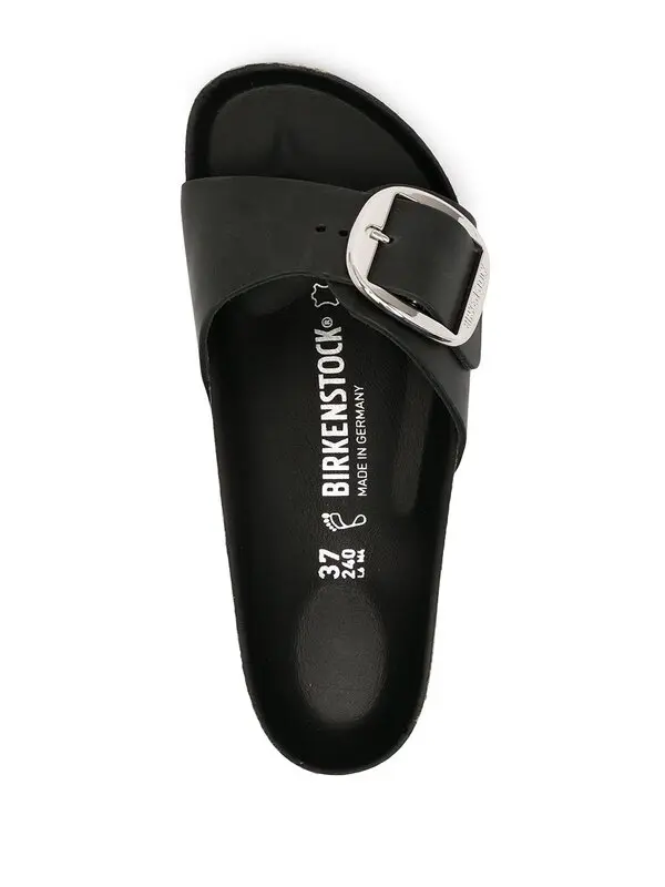 BIRKENSTOCK Madrid Big-buckle Leather Sandals - Black