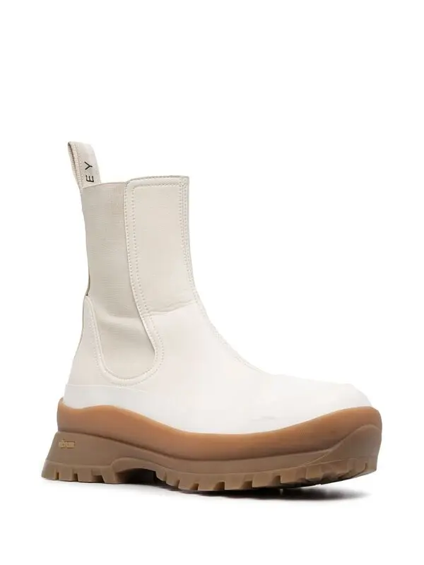 Stella McCartney Trace Logo-print Boots - Neutrals