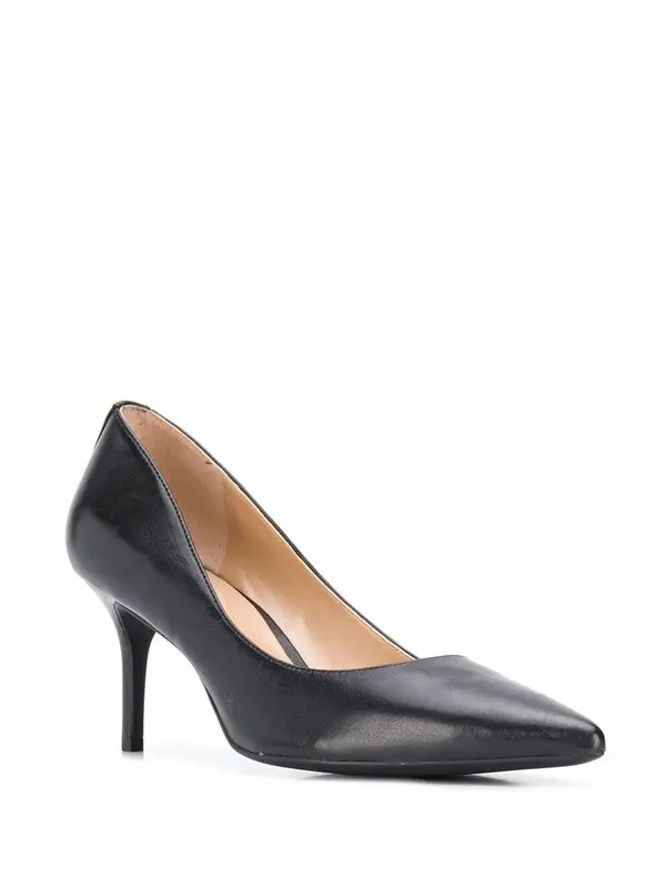 Ralph Lauren 70mm Signature Leather Look Pumps - Black