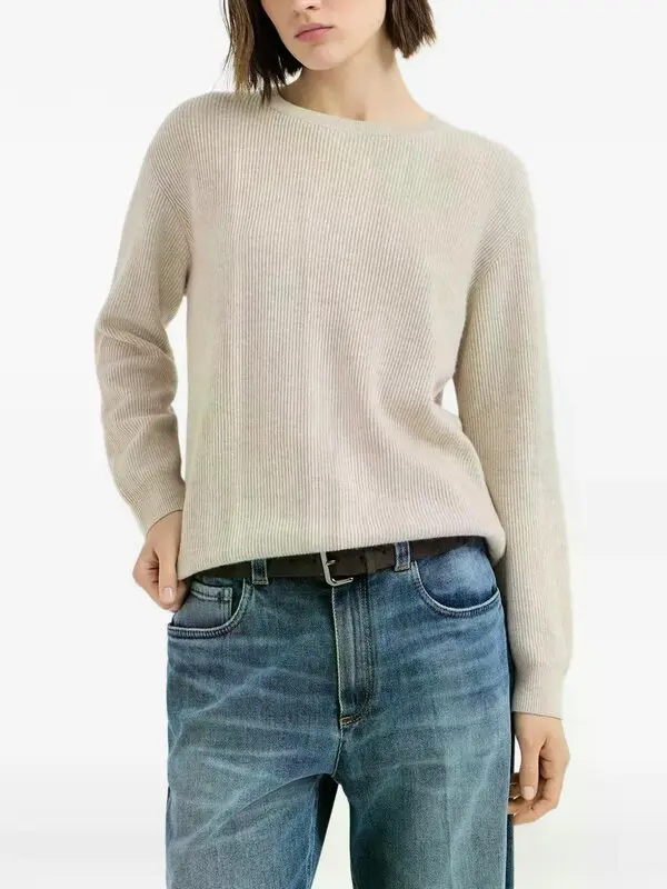 Brunello Cucinelli Long-sleeve Knitted Jumper - Neutrals