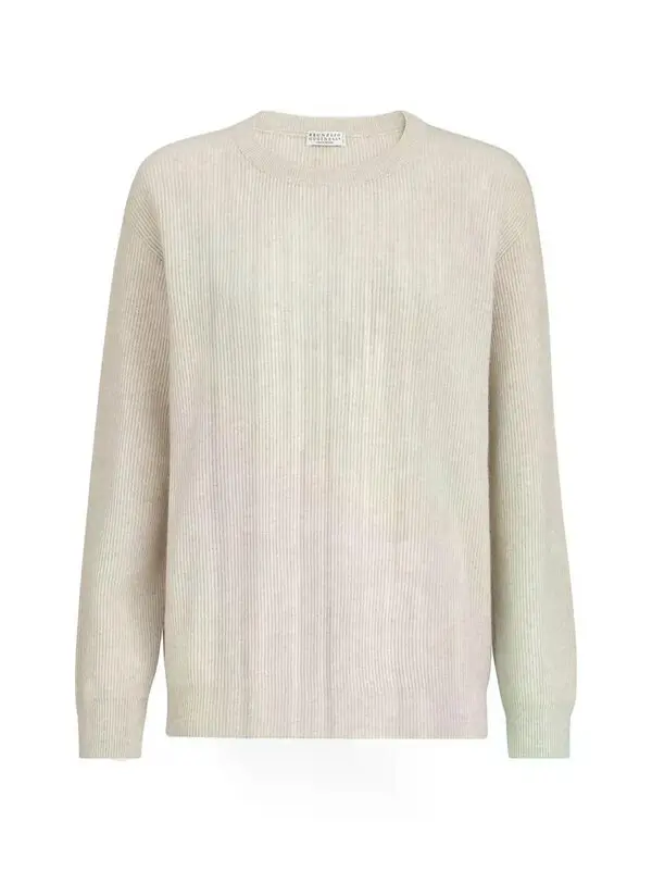 Brunello Cucinelli Long-sleeve Knitted Jumper - Beige
