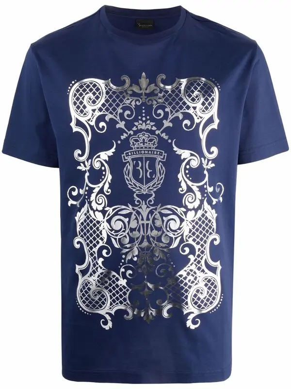 BILLIONAIRE Baroque-print T-shirt