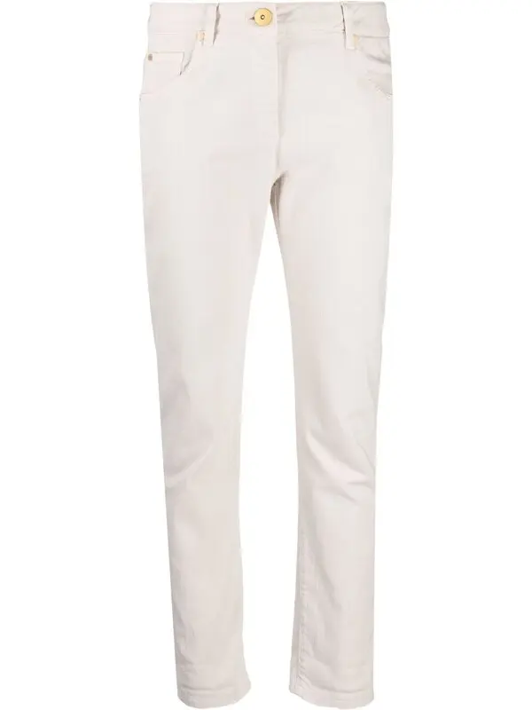 Brunello Cucinelli Cropped Skinny-fit Jeans - Neutrals