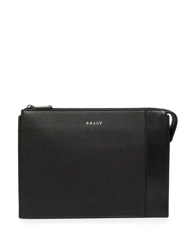 Bally Leather Rear-handle Clutch - Black