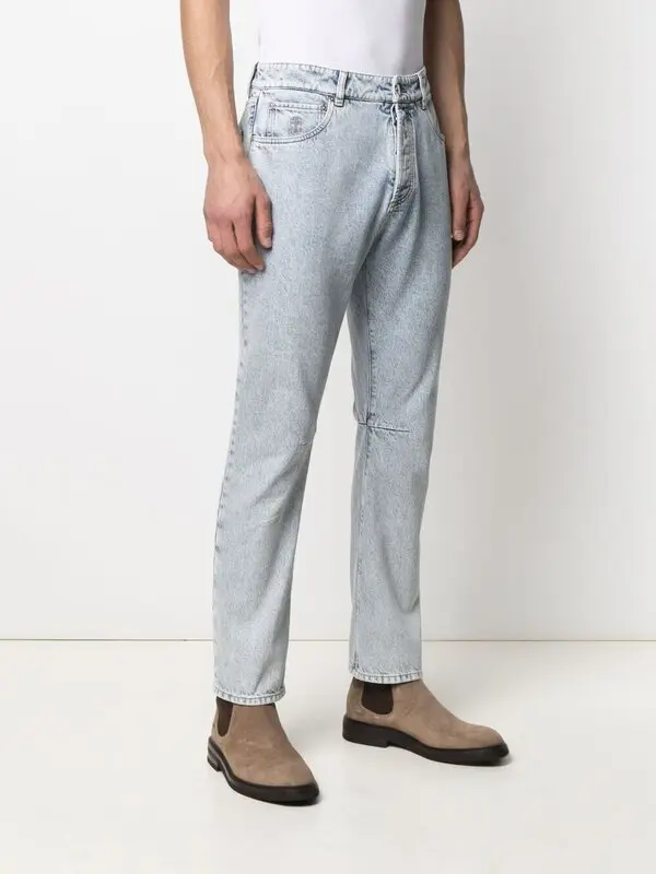 Brunello Cucinelli Stonewashed Straight-leg Jeans - Blue