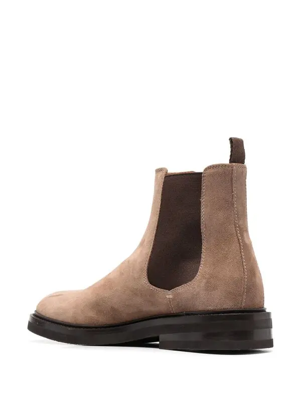 Brunello Cucinelli Ankle-length Suede Chelsea Boots - Neutrals