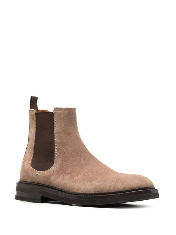 Brunello Cucinelli Ankle-length Suede Chelsea Boots - Neutrals