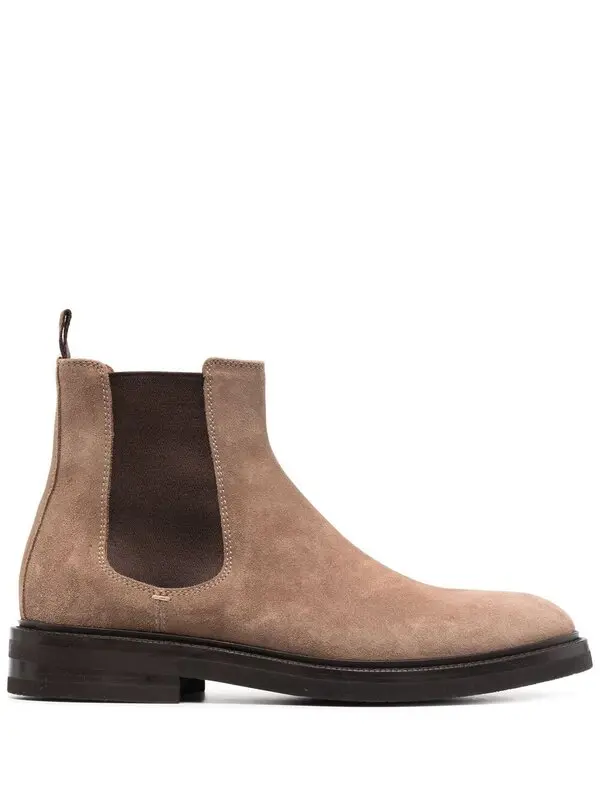 Brunello Cucinelli Ankle-length Suede Chelsea Boots - Neutrals