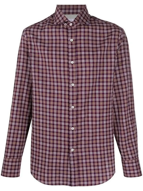 Brunello Cucinelli Checked Cotton Shirt