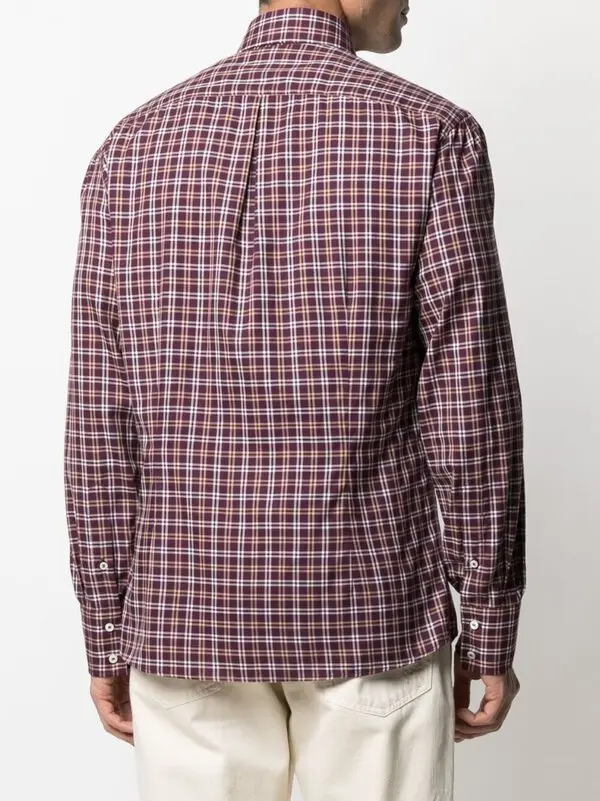 Brunello Cucinelli Checked Cotton Shirt